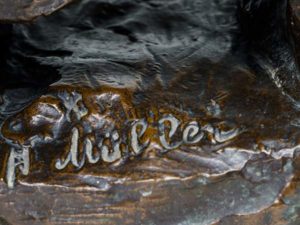 Hans Muller art deco | bronze sculpture The Fisher Lady