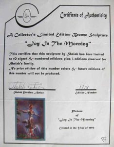 Shalah Perkins bronze sculpture | Joy in the Morning