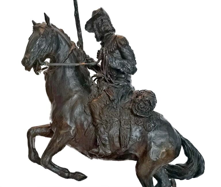 David E. Jackson Fur Trapper | bronze sculpture Dale M. Burr