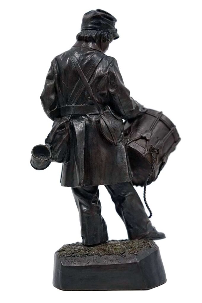 Little Major | bronze civil war theme sculpture by James Muir