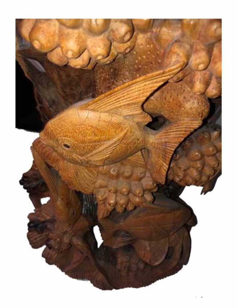 Tropical Fish Carving | Aquatic Environment - Unknown Artist
