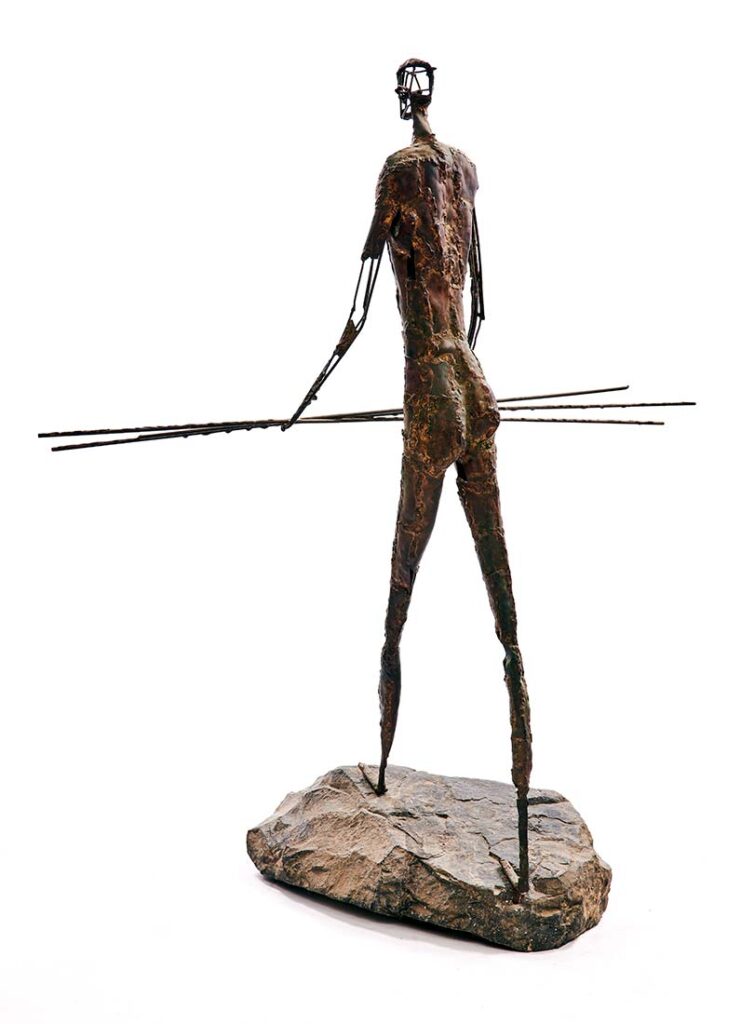 Wire Walker bronze sculpture | noted sculptor Bill Jamison