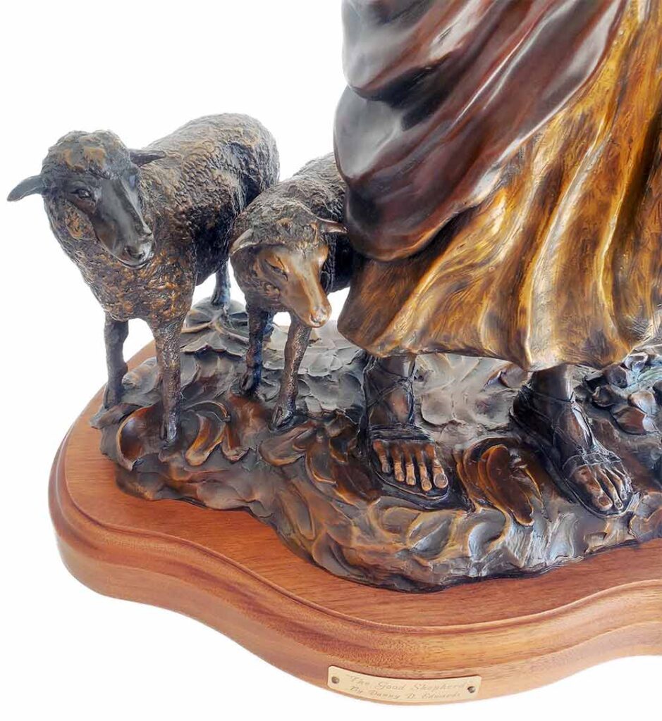 Danny D. Edwards sculpture | The Good Shepherd in bronze