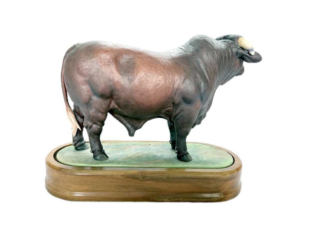 Doris Lindner bone china | Santa Gertrudis Bull figurine