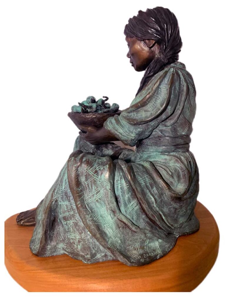 Marie Barbera bronze sculpture | The Chili Peddler