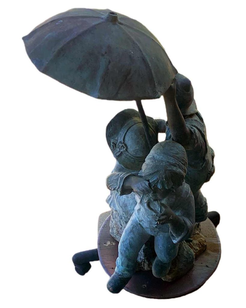 Pescara bronze garden sculpture | 3 Kids Garden sculpture