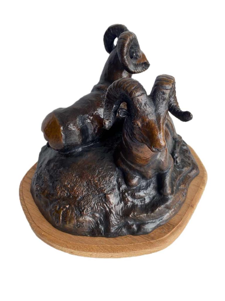 R. Rousu bronze sculpture | Big Horn Sheep - limited edition