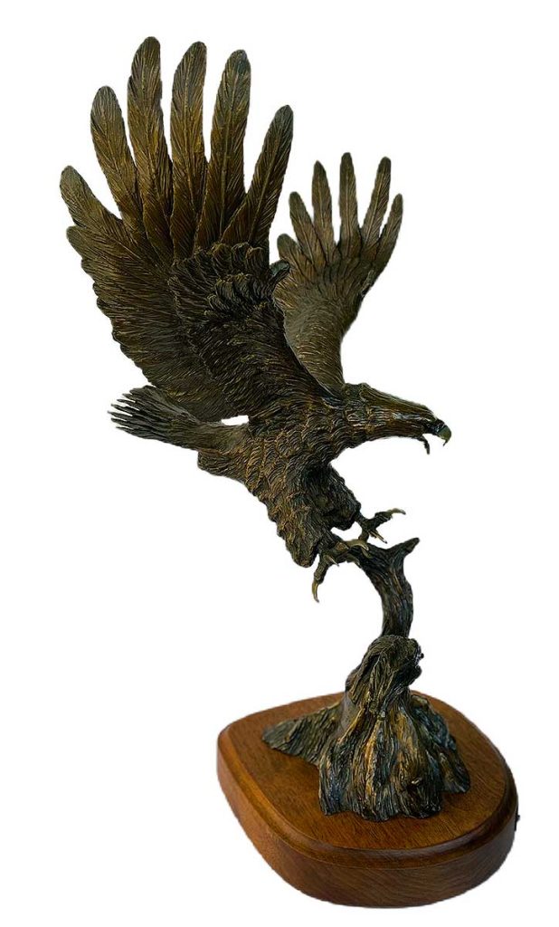 Carl Wagner bronze sculpture | High Point - Bronze Eagle