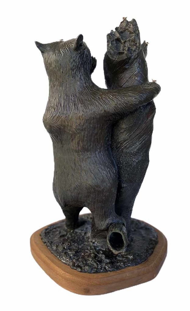 Carl Wagner bronze sculpture | The Honey Tree - Bear & Tree