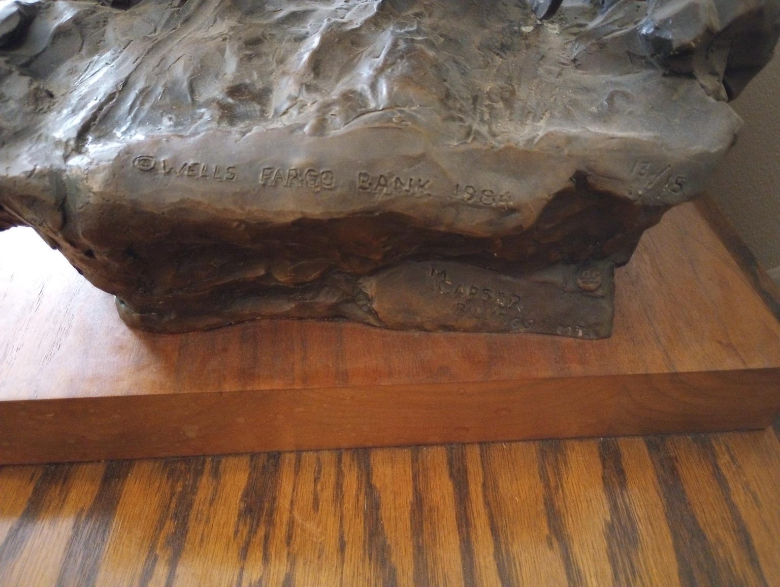 Mike Casper bronze sculpture | Wells Fargo Stagecoach