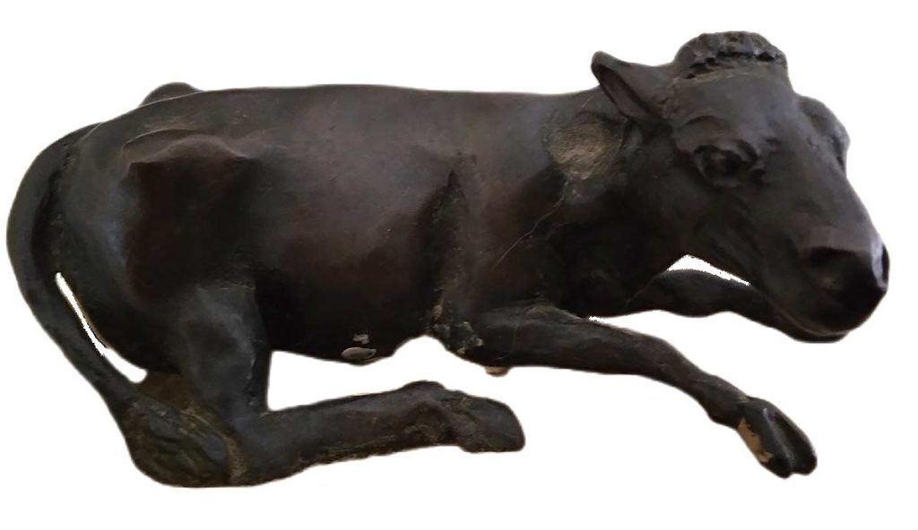 Bob Parks bronze sculpture | Double Trouble-Horse,Rider,Calf