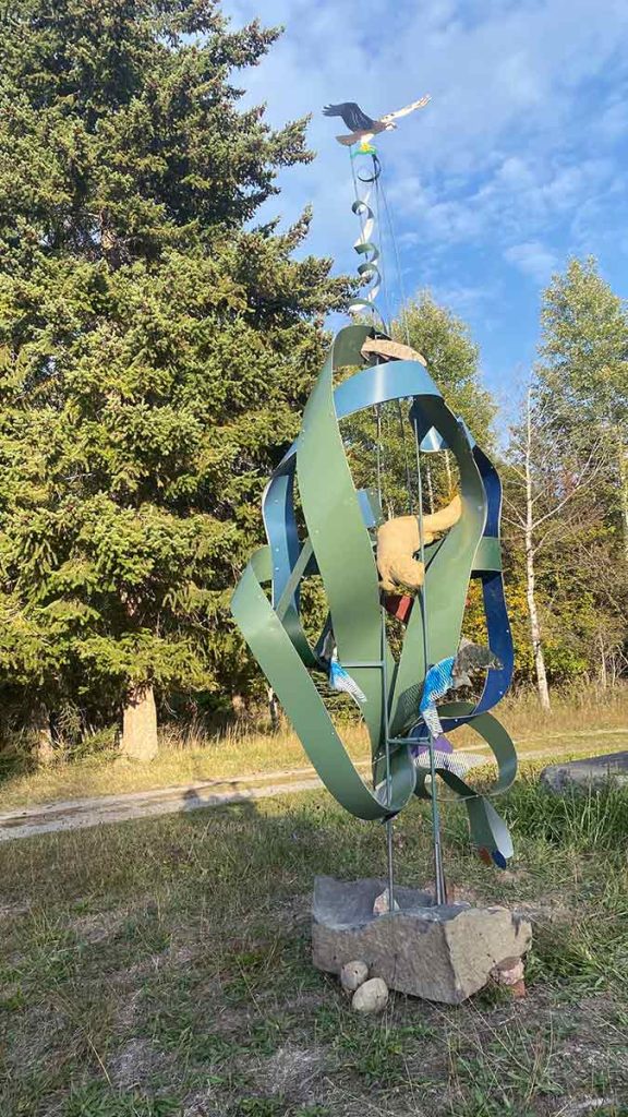 Anna Lee Harris sculpture | River's Bounty - mixed-media