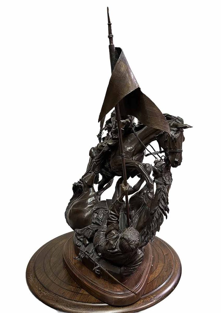 James Muir bronze sculpture | Saving the Flag - Allegorical