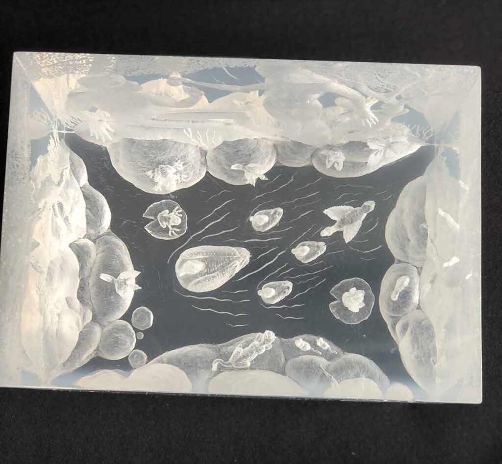 Ralph M Therrien Lucite | Adam & Eve in the Garden of Eden