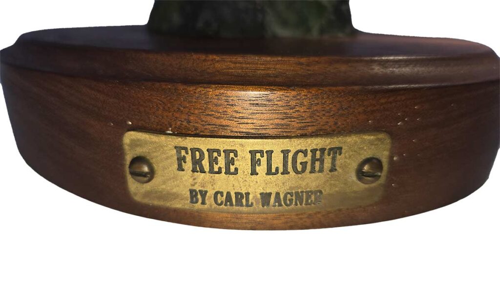 Carl Wagner bronze sculpture | Free Flight bronze eagle