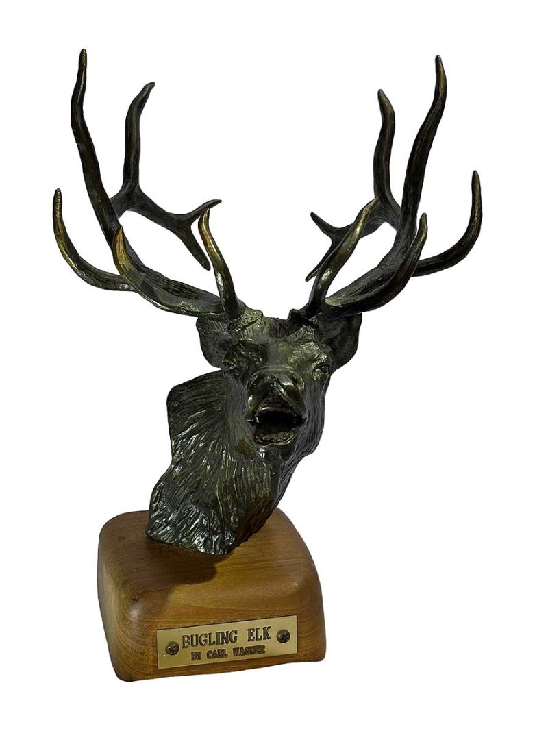 Carl Wagner wildlife sculpture | Bugling Elk - bronze