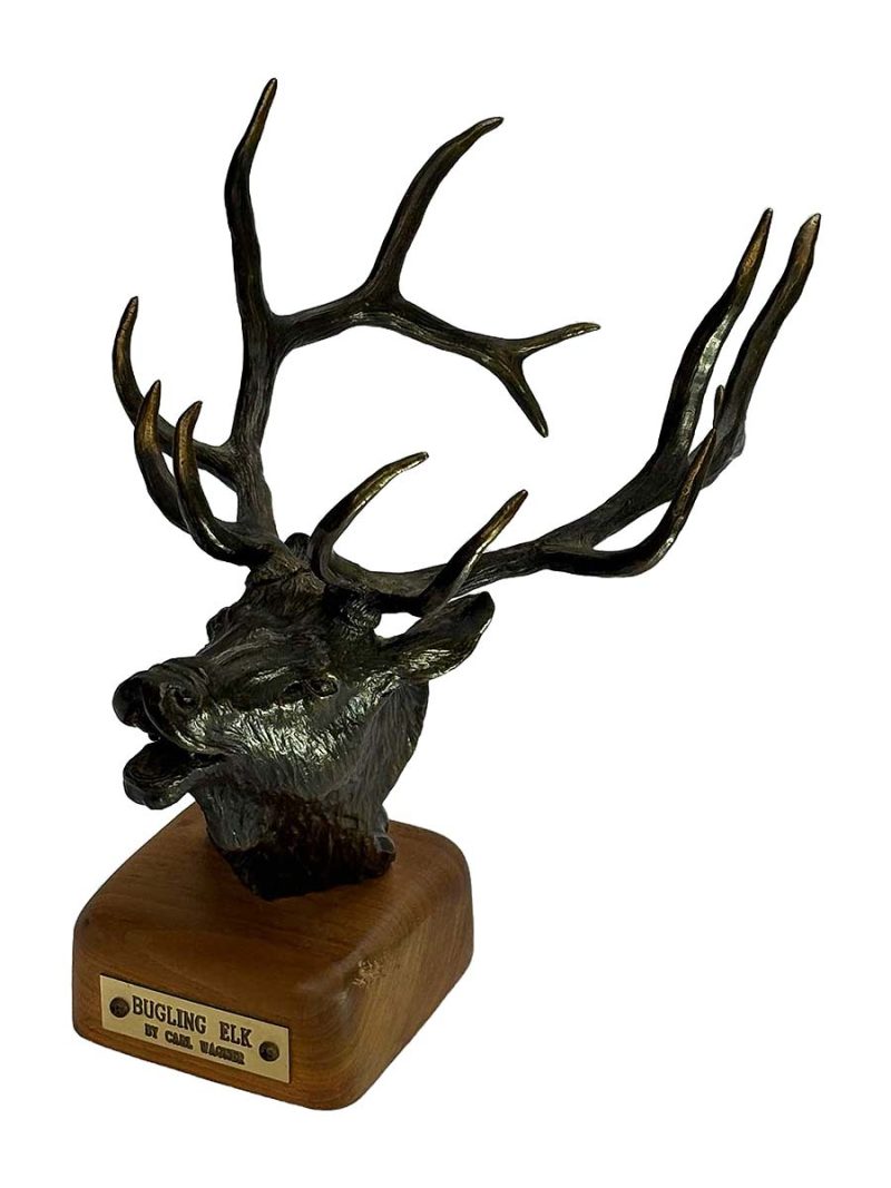 Carl Wagner wildlife sculpture | Bugling Elk - bronze