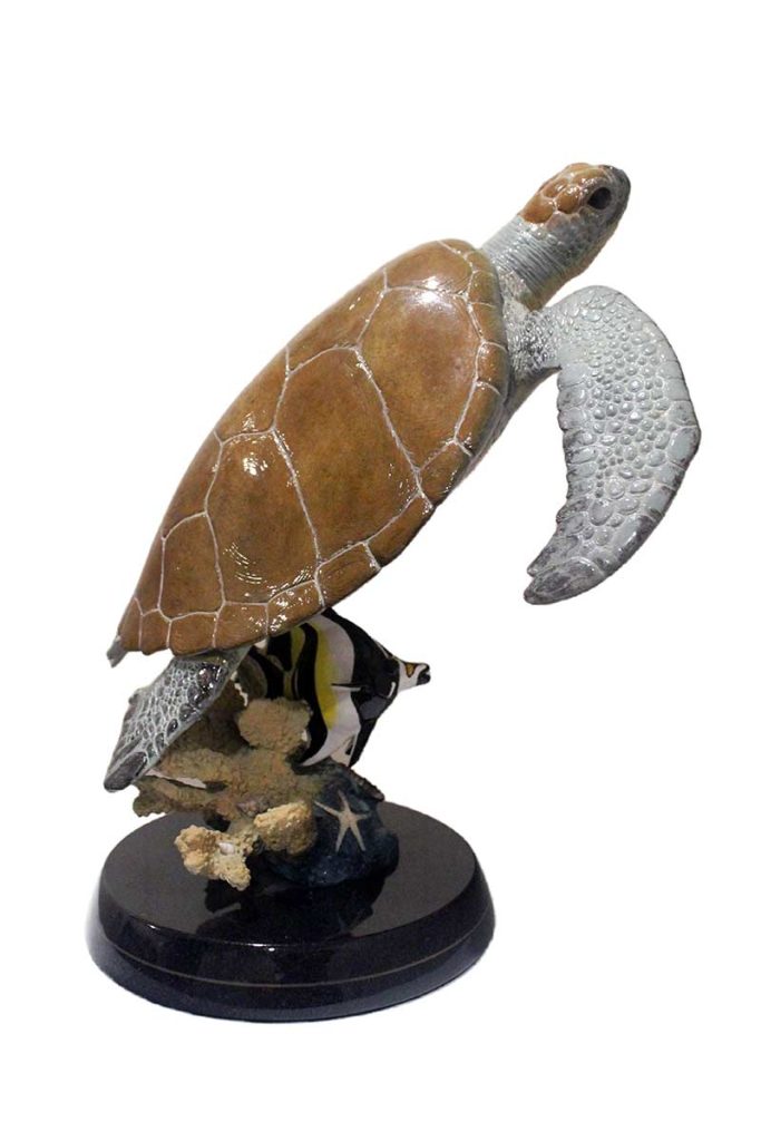 Wyland bronze sculpture | Sea Turtle Flight limited edition