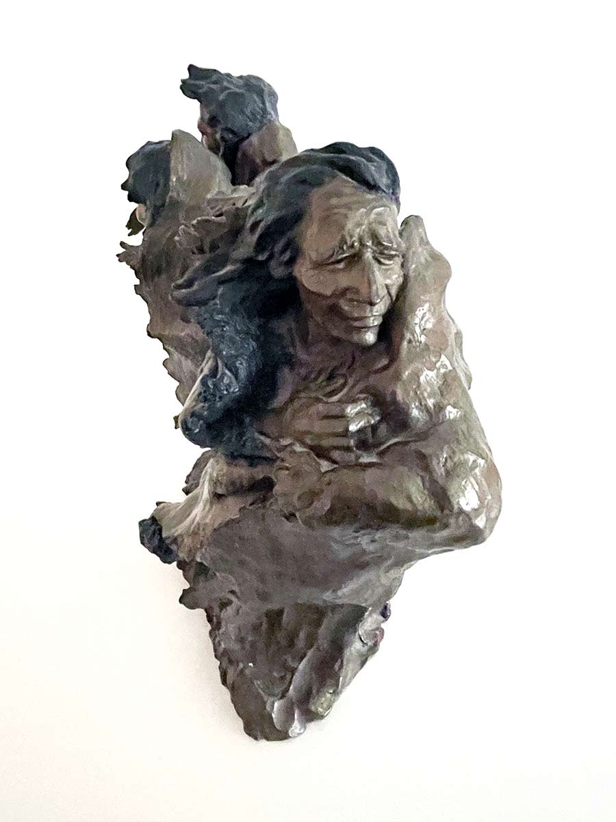 Mark Hopkins bronze sculpture | Broken Treaty Native American