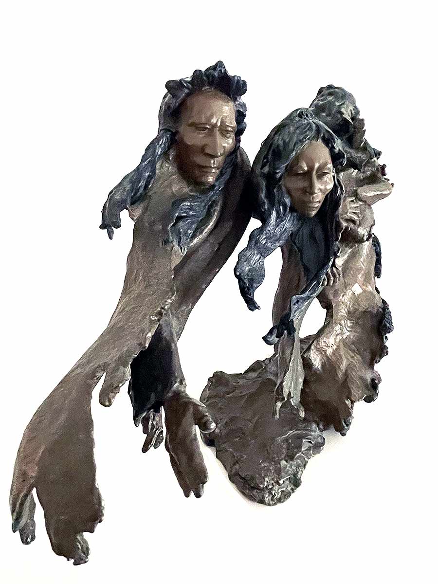 Mark Hopkins bronze sculpture | Broken Treaty Native American