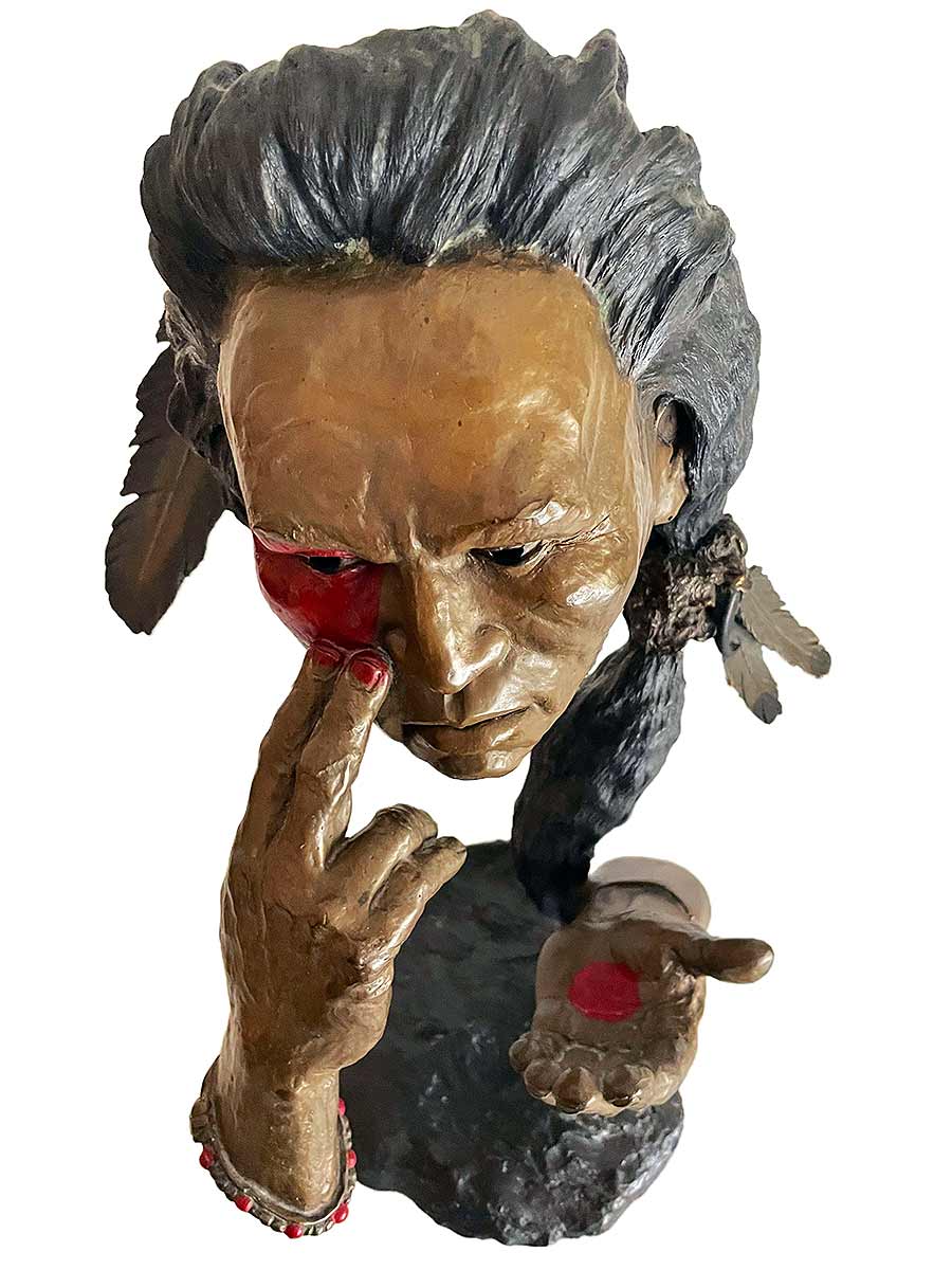 Mark Hopkins bronze sculpture | Peace No More