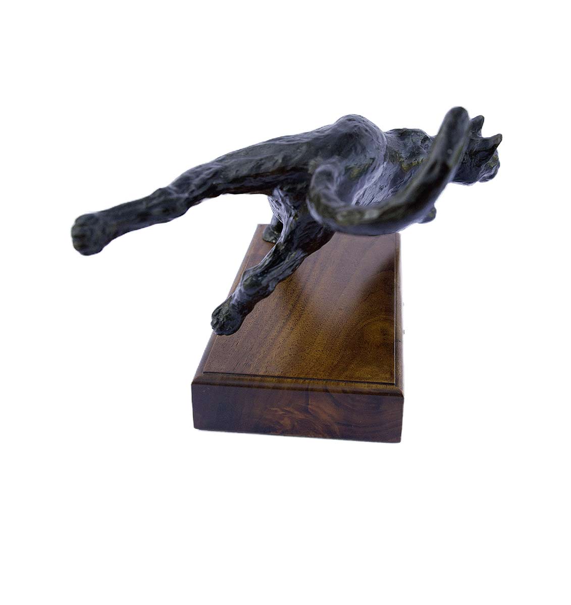 Charles Moyers bronze sculpture | Pursuit a bronze wildcat
