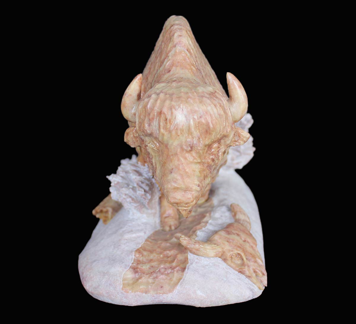 Nolan Charley stone sculpture | The Sacred Buffalo Alabaster